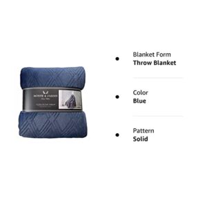 Monte & Jardin Luxury Collection Ultra Plush, Cozy, & Soft Throw, Heavy Weight for Extra Warmth 60 X 70in {Blue}