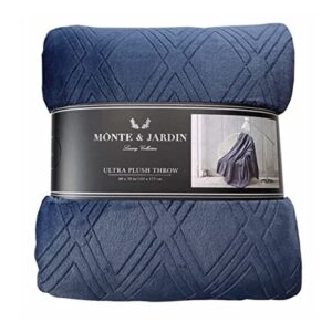 Monte & Jardin Luxury Collection Ultra Plush, Cozy, & Soft Throw, Heavy Weight for Extra Warmth 60 X 70in {Blue}