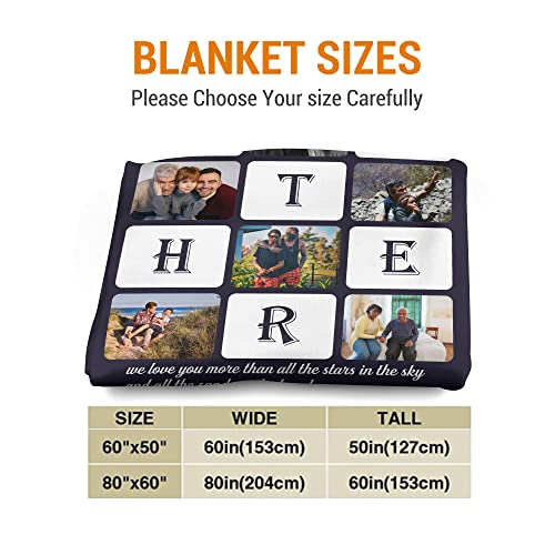 Launchigo Customized to My Dad Blanket - My Loving Father I Love You Travel Blanket, Soft Sherpa Throw Blanket for Father's Day & Birthday Gift [Custom] (Dad Blanket 19, 50" X 60")