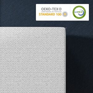 BedStory 3 Inch Memory Foam Mattress Topper Queen Size, Pain Relief Extra Firm Bed Topper, Copper/Gel/Bamboo Charcoal/Green Tea Infused Cooling Pad Skin-Friendly Cover, CertiPUR-US Certified