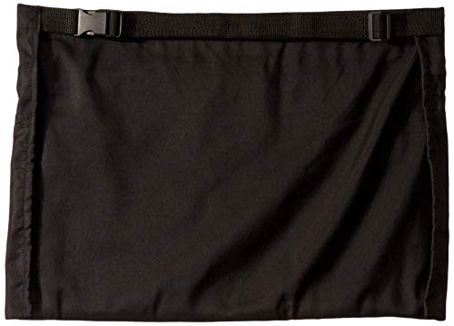 iServ 5 Pockets Black Waist Apron (22x13 inches). Clip-on Server Apron with Zipper pocket. Restaurant Half Aprons Waitress, Waiter, Server, Bartender, Barista, Money Apron, Check Holder, Organizer