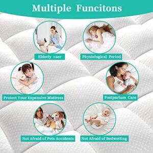 JTE Mattress Topper Twin Size Extra Thick Waterproof Mattress Pad Cover Pillow top Cooling Mattress Topper with 8-21 Inch Deep Pocket