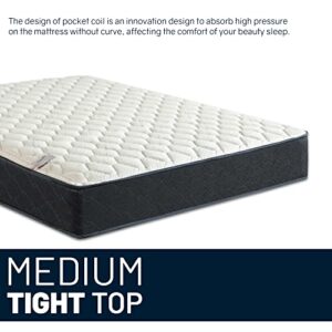 Greaton 9 Inch Twin Hybrid Innerspring Cooling Mattress in a Box Pressure Relieving and Motion Isolating, Black