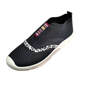 csgrfagr fancy lady fashion casual shoes mesh slip on women sports shoes flat shoes and shoes for women (black, 7.50)