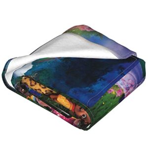 Blanket Anti-Pilling Air Conditioning Blankets Flannel Throw Blanket for Couch Bed Sofa 60"X50"