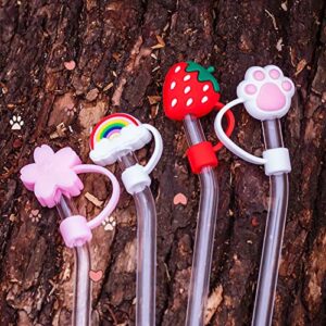 6PCS Straw Caps Covers, Straw Covers For Reusable Straws, Straw Tip Covers, Drinking Straw Cover, Straw Caps For Reusable Straws, Straw Protector Cover, Silicone Straw Covers Cap, Cloud Straw Cover