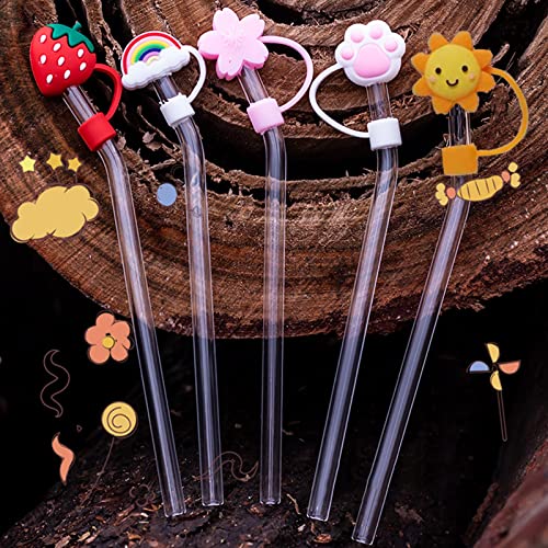 6PCS Straw Caps Covers, Straw Covers For Reusable Straws, Straw Tip Covers, Drinking Straw Cover, Straw Caps For Reusable Straws, Straw Protector Cover, Silicone Straw Covers Cap, Cloud Straw Cover