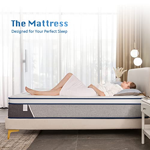 Full Mattress, 12 Inch Hybrid Mattress in a Box,Gel Memory Foam Mattress,Individually Wrapped Pocket Coils Innerspring Mattress for Motion Isolation,Medium Firm,Full Size Mattres,54"*75"*12"