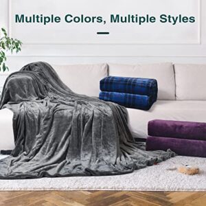 UltraCozy Big Oversized Blanket, 100x100 Inches King Sized Blanket, Double Sided Flannel, Weighted Fleece Blanket for Bed, Couch Throw, Family Blanket, Machine Washable