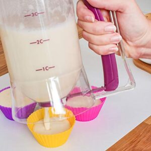 Pancake Cupcake Batter Dispenser Tool - Pancake Batter Dispenser Cupcakes Muffins & Waffles – Batter Dispenser with squeeze handle – Chuzy Chef