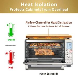 Cutting board Compatible with Breville BOV800XL/845BSS/860BSS Smart Oven Air Fryer, Accessories for Countertop Convection Oven, Heat Resistant Silicone Feet, Creates Storage Space, Protects Cabinets