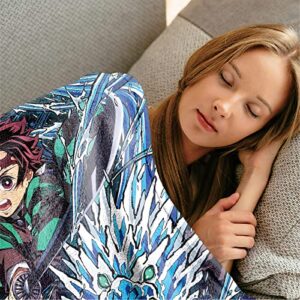 Japanese Anime Flannel Blanket 2set, Soft Lightweight Fleece Throw Blanket with Pillowcase Warm Durable Sofa Couch Decor Beding