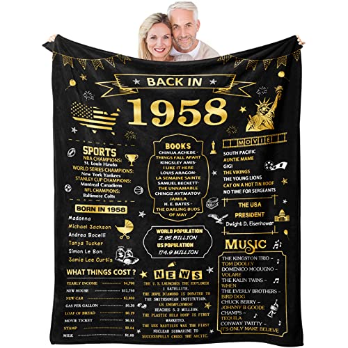 Neuturs 65th Birthday Gifts for Women, 65th Birthday Gifts for Men, 65th Birthday Decorations for Women Men, 65 Birthday Gifts for Women, 65 Year Old Birthday Gifts for Women Throw Blanket 60"x50"