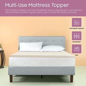 Spinal Sleep High Density 2-inch Foam Mattress Topper for Comfy Sleep | Toppers with Back and Lower-Back Support for Mattresses, Firm Bed Topper Padding with Sturdy Build, Twin Size, Off-White