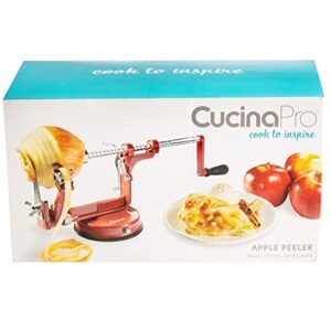 Apple Peeler and Corer - Durable, Heavy Duty Chrome Cast Iron with Powerful Countertop Suction, Hand Crank for Fruits, Apples, Potatoes or Veggies, Fall Picking Season and Holiday Pie Making Essential