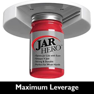 Jar Hero - Under Cabinet Jar Lid & Bottle Opener - Opens Any Size Jar - Effortless Jar Opener For Weak Hands & Seniors with Arthritis