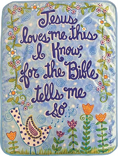 Manual AIIZBL Jesus Loves Me Bird Blue Throw Blanket, 40-inch Length, 30 inch x 40 inch