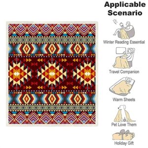 Juirnost Aztec Blanket,Native American Blanket,Western Throw Blankets,Indian Blankets,Mexican Blanket,Navajo Blanket,Southwestern Throw Blanket,Beige Tribal Boheiman Blanket,Ethnic Geometric Blanket