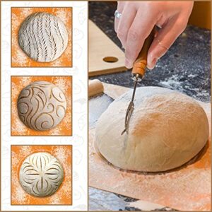 Liliadon 9 Inch Round Banneton Bread Proofing Basket (Set of 10)-Splinter Free Proofing Basket with All Bread Making Tools-Sourdough Bread Baking Supplies-Perfect Sourdough Starter kit For Bakers