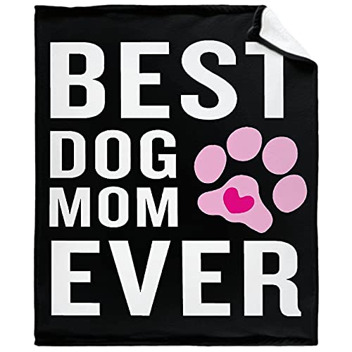 Makutadanti Funny Best Dog mom Gifts Blanket for All Season Premium Lightweight Throw for Bed Soft Warm Sofa Blanket Camping and Picnic 40"x30" for Kid