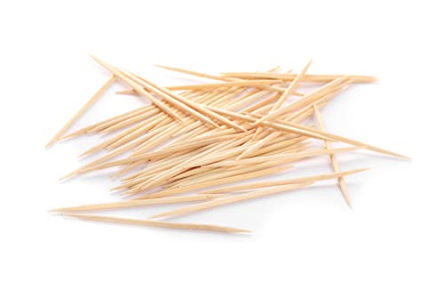 DecorRack 400 Toothpicks 100% Natural Bamboo picks with 2 Reusable Toothpick Holders, BBQ, Holding Small Appetizers, Cocktails, and Crafts, Teeth Cleaning