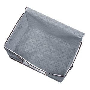 KEKETAKE Large Capacity Clothes Storage Bag, 3 Pack 90L Foldable Storage Bags, durable handle, Clear Window， Sturdy Zipper, Thick Fabric for Comforters, Blankets, Bedding(Gray)