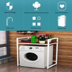 BKGDO Washer Storage Frames Floor Standing for Over Toilet,Utility Carbon Steel Frame Washinghine Shelf,Washinghine Shelf Bathroom Storage/White