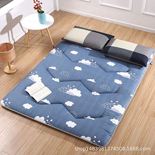 WJH Soft Japanese Futon Mattress, Tatami Floor Mat, Queen Sleep Foldable Portable Double Mattresses Dorm Breathable Thick -A 100x200cm(39x79inch)