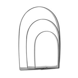 arch cookie cutter set - 5”,4”,3” - 3 piece - stainless steel