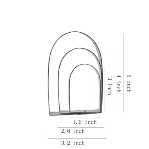 Arch Cookie Cutter Set - 5”,4”,3” - 3 Piece - Stainless Steel