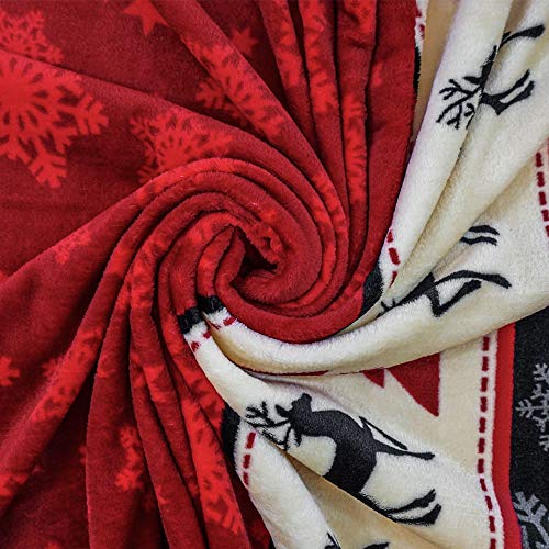 Infinity Republic Christmas Snowflake Super Plush Blanket - 50x60 Soft Throw Blanket - Perfect for Cuddle Season & Holiday Gifts!