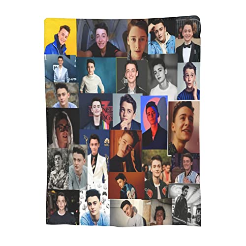 Noah Schnapp Blanket Throw Bedding Room Decor Flannel Blankets for Bed Sofa 50"X40"