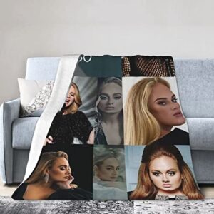 adele blanket adele 30 music album cover collage blanket plush super soft all-season blanket throw blanket for bedroom bed living room sofa couch singer fans gifts 50x40 in