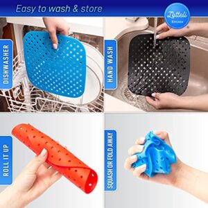 LOTTELI KITCHEN Reusable Silicone Air Fryer Liners 3 Pack with Air Fryer Magnetic Cheat Sheet, Easy Clean Air Fryer Accessories, Non Stick, AirFryer Accessory Parchment Paper Replacement - 8.5" Square