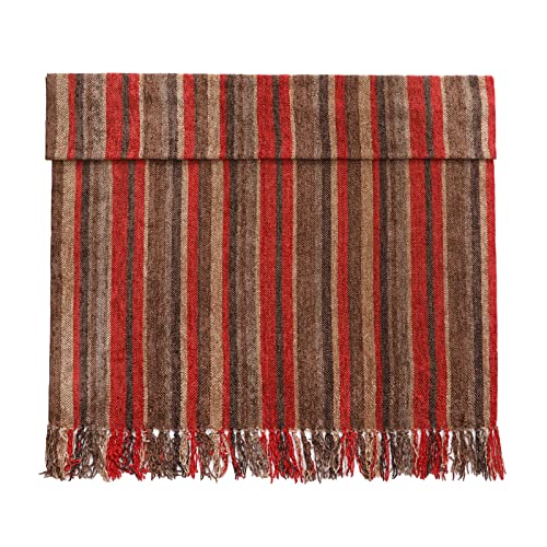 patdrea Throw Blanket Knitted Textured Throw Blanket Farmhouse Soft Cozy Warm Couch Blanket (Red, 49“×69”)