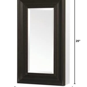 Pegasus SP4607 Deco 15-Inch Framed Medicine Cabinet, Oil Rubbed Bronze