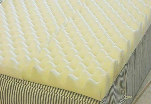 VacuuMParts 4 inch Foam Twin Bed Pad Mattress Egg Crate Overlay Topper 72 L X 34 W X 4 Soft