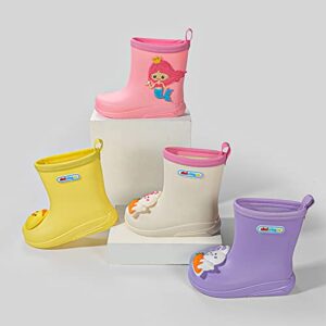 Children Shoes Rain Boots Cartoon Children Rain Boots Boys and Girls Infant Rain Boots Water Rubber Shoes Kids Boots for Girls Tall (A, 5.5-6 Years Little Child)