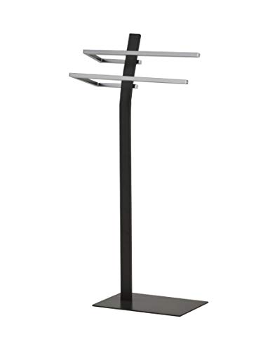 Kings Brand Furniture - Sierra Metal Freestanding Bathroom Towel Rack Stand, Black/Chrome