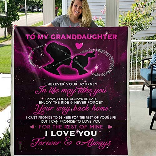 Maylian shrepa Blanket for Granddaughters - Customizable, Heartfelt Gift