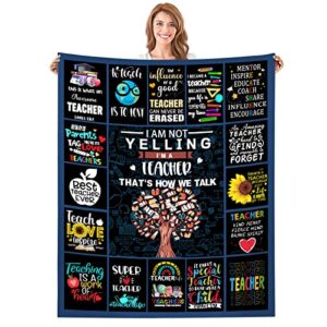 teacher gifts blankets, teacher gifts for women men, best teacher appreciation gifts, teacher retirement gifts, teachers day back to school blanket 60"x 50"