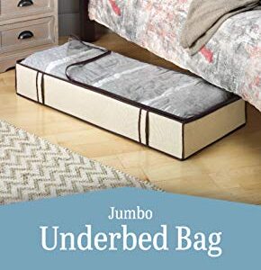 Whitmor Heavy Duy Canvas Zippered Under Bed Bag, Jumbo