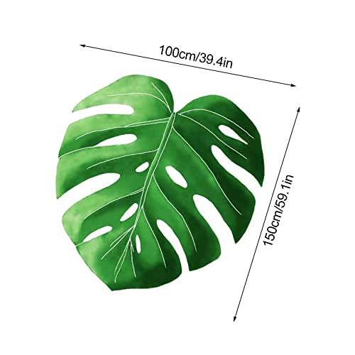 MSUIINT Leaf Shaped Blanket, Green Leaf Flannel Blanket, Soft Plush Green Plant Throw, Lightweight Comfortable Leaves Design Throw for Bed Couch Sofa Plant Lovers Gift 100x150CM/ 40 x 60 in