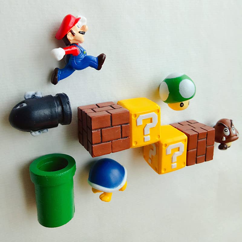 20 PCS Super Mario Fridge Magnets - 3D Refrigerator Magnets Set,Office Magnets,Calendar Magnet,Whiteboard Magnets,Christmas Magnets,Perfect for Ornaments Decoration collectionism