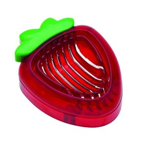 msc international joie msc simply slice strawberry slicer, a, red