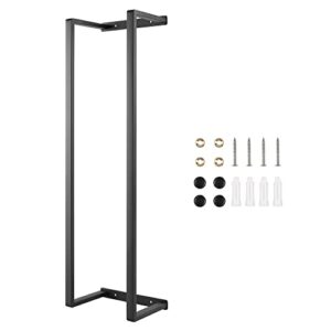 wosomok vertical towel racks for bathroom wall mounted, 28.3 inch sus304 stainless steel towel storage rack, matte black hand towel holder for small bathroom wall maximum 6 towels