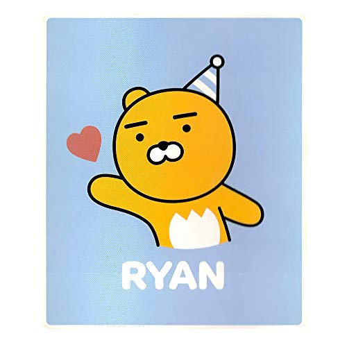 KAKAO FRIENDS Kakaotalk Soft Warm Lightweight 60" Fleece Throw Blanket 1PC (Birthday Ryan)