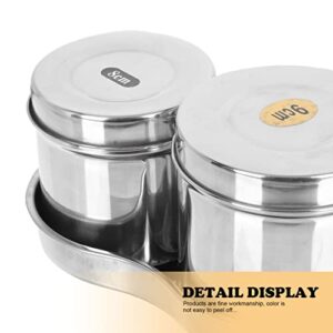 Stainless Steel Ointment Jar Container: Medical Cotton Balls Jar 3Pcs Sponge Cotton Dressing Container Gauze Cotton Swabs Storage Canister Apothecary Jars with Lid