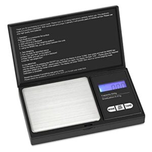 500x0.01g Digital Scales, VIAFOIA Portable High Precision Scales with Back-lit LCD Display, Mini Pocket Kitchen Weighing Scale for Jewellery Gold Food Coffee Herb Coin (Battery Included)