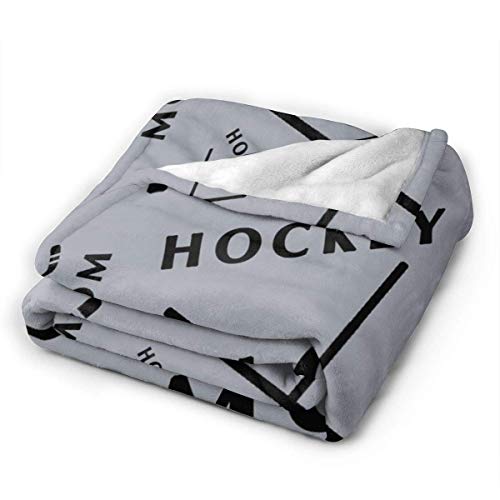 Cyloten Blanket Hockey Mom Fleece Blanket Foldrable Throw Blanket Washable Couch Sofa Fuzzy Blanket Reversible Plush Blanket Beach Blanket for Home Office